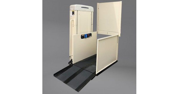 53 inch Straight through, Left tower wheelchair lift for businesses
