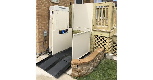 Residential Wheelchair Platform Lift, 53" Lifting height, Enable your ...